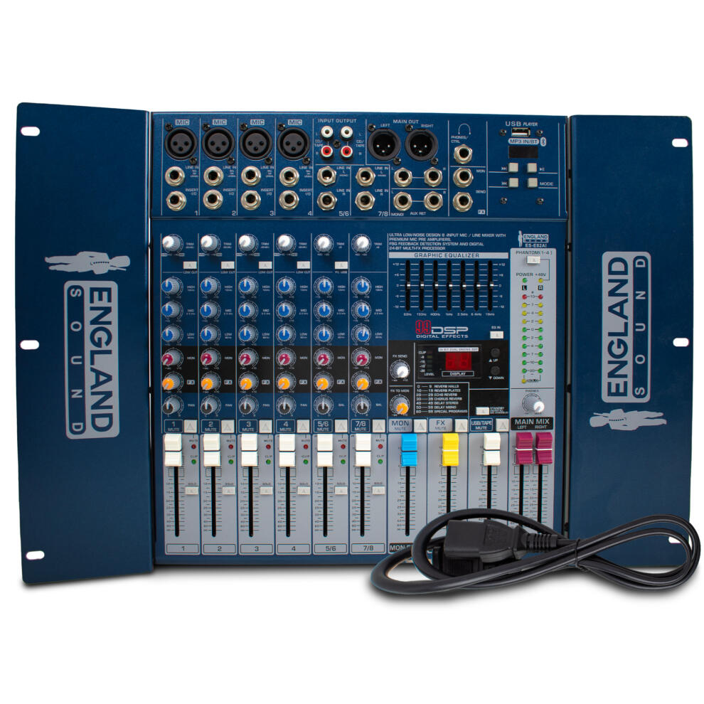 Consola de audio con Bluetooth, 8 canales, England Sound | Cotzul