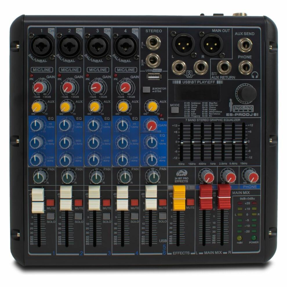 Consola de audio de 6 canales, Interfaz USB, England Sound | Cotzul